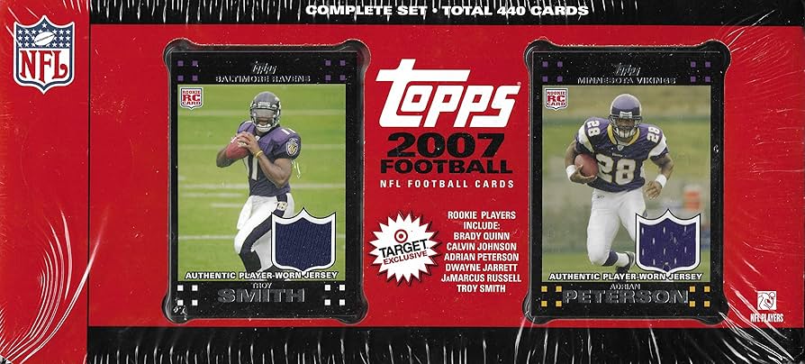 2007 Topps Football Target Exclusive Factory Set w/ Jersey Cards ...