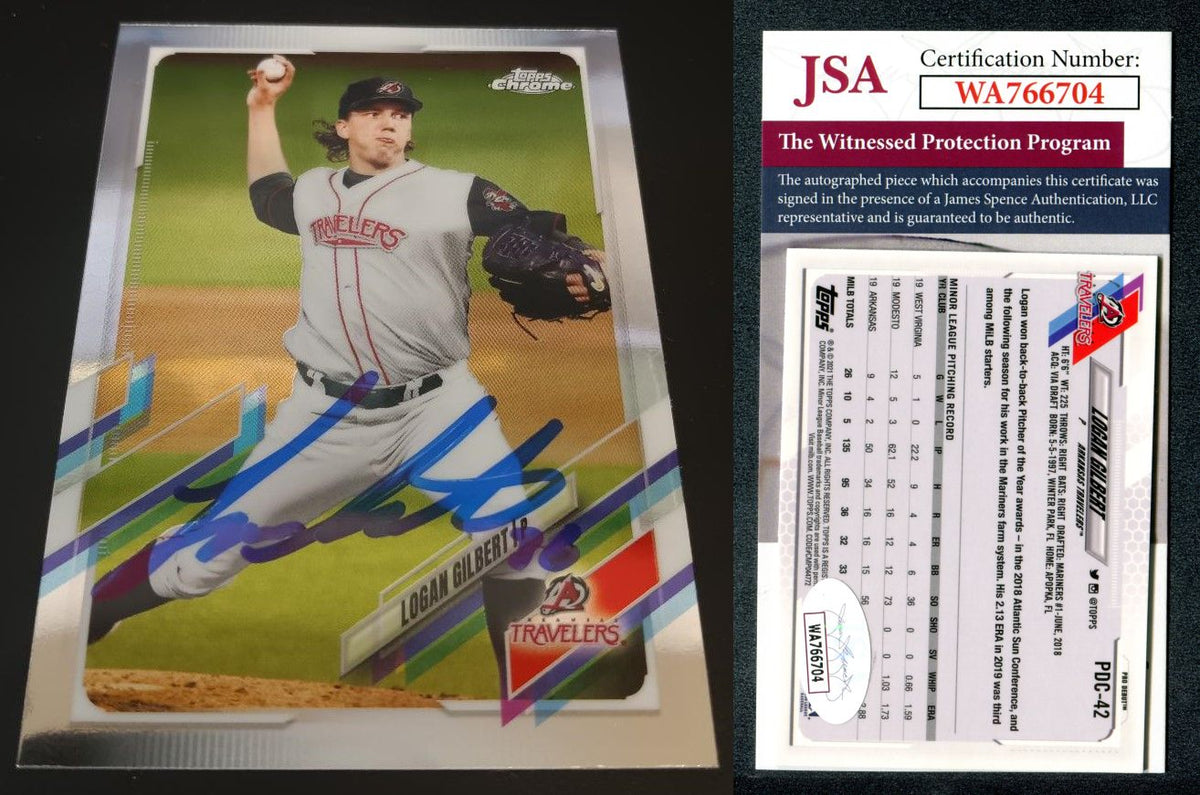 Logan Gilbert 2021 Topps Pro Debut Chrome #PDC42 Autographed Card JSA ...