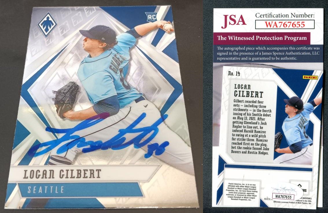 Logan Gilbert 2021 Panini Phoenix #14 Autographed Card JSA #18 ...