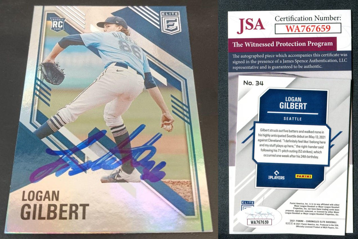Logan Gilbert 2021 Elite #34 Autographed Card JSA #22 – Northwest ...