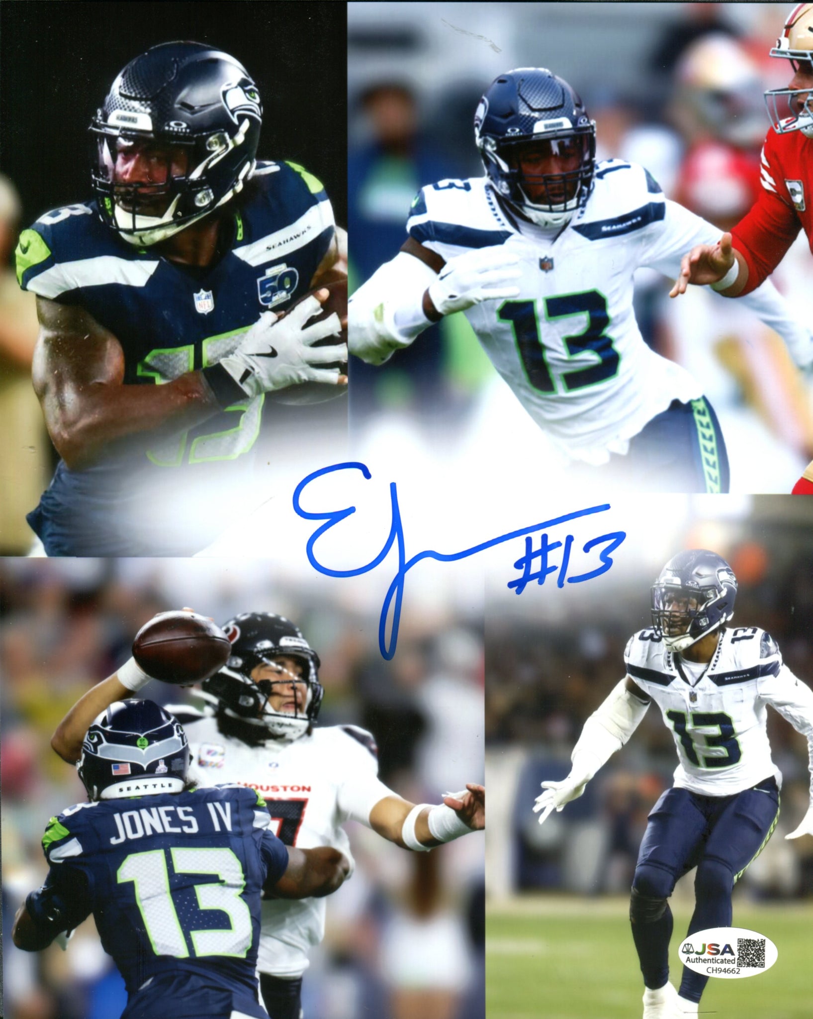 Ernest Jones IV Autographed Seattle Seahawks 8x10 Photograph JSA ...