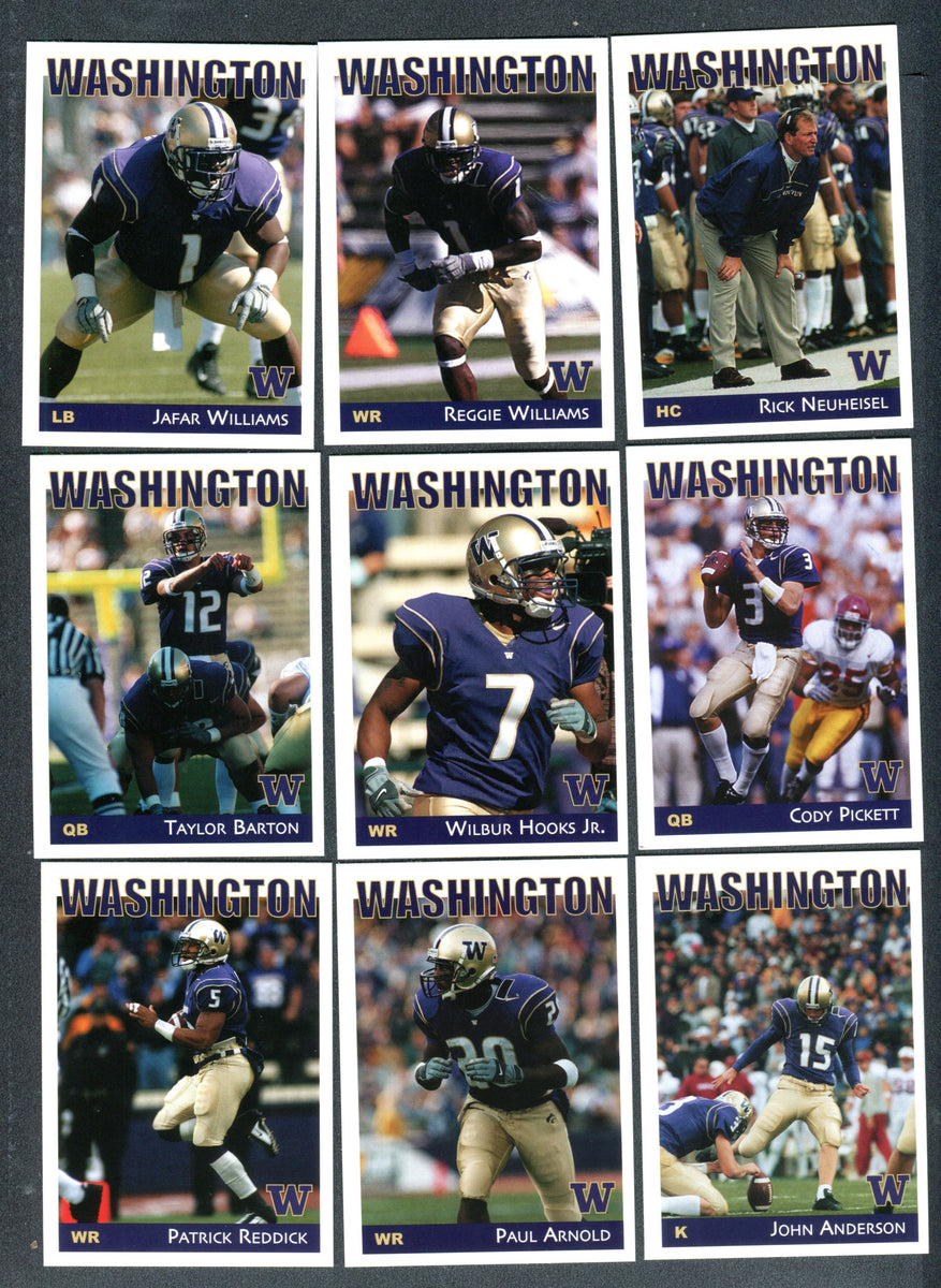2002 Washington UW Huskies Complete Team Set of 16 w/ Cody Pickett Reg ...
