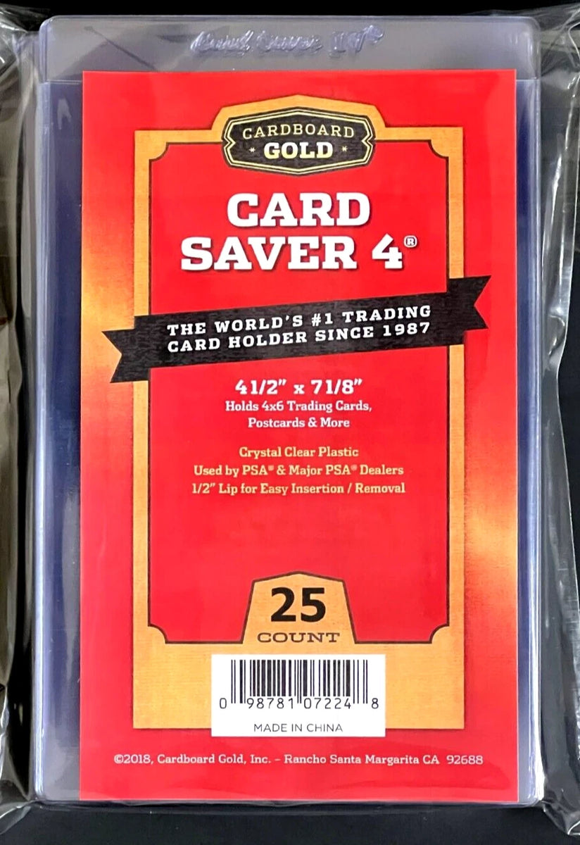 4x6 Card Saver IV Pkg 50 Cardboard Gold – Northwest Sportscards
