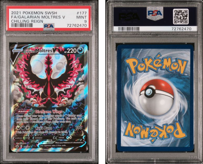 Galarian Moltres V #177/198 Chilling Reign - PSA 9 – Northwest Sportscards
